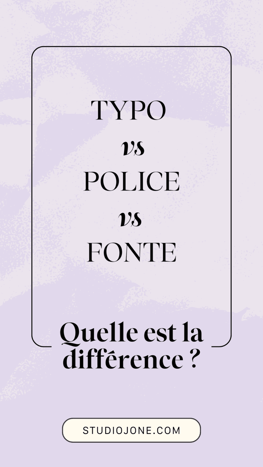 Quelles sont les différences entre typo, police et fonte