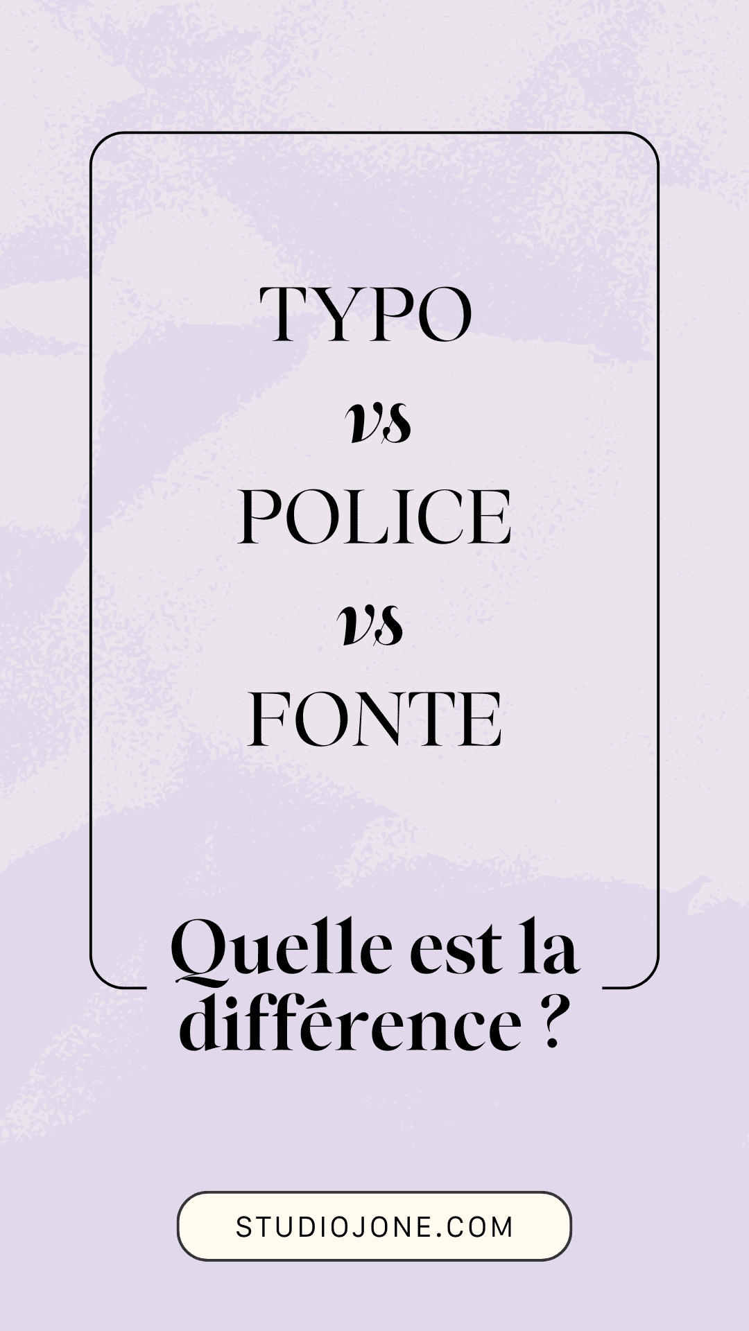 Quelles sont les différences entre typo, police et fonte